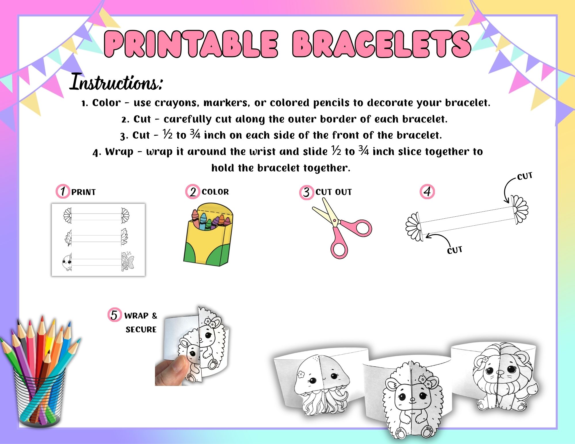 Free Printable Bracelet Bundle Printable - Our WabiSabi Life