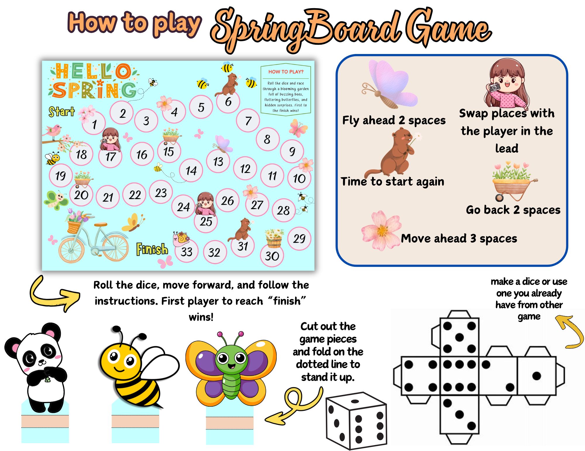 Free Spring Board Game Bundle Printable - Our WabiSabi Life