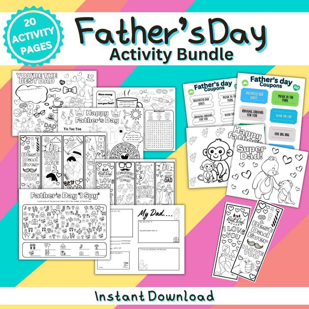 Free Father's Day Activity Bundle Printable - Our WabiSabi Life