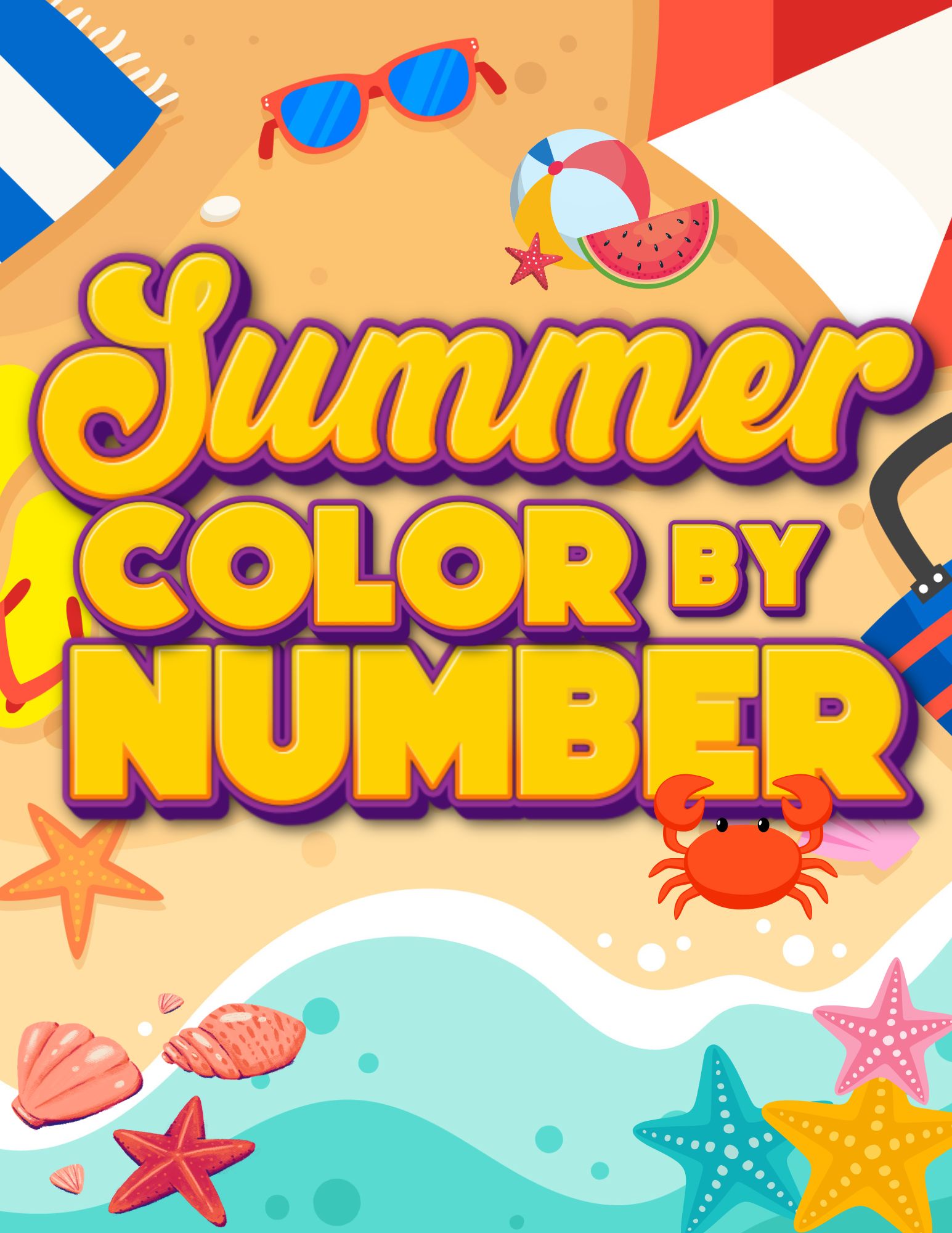 Free Summer Color By Number Printable - Our WabiSabi Life