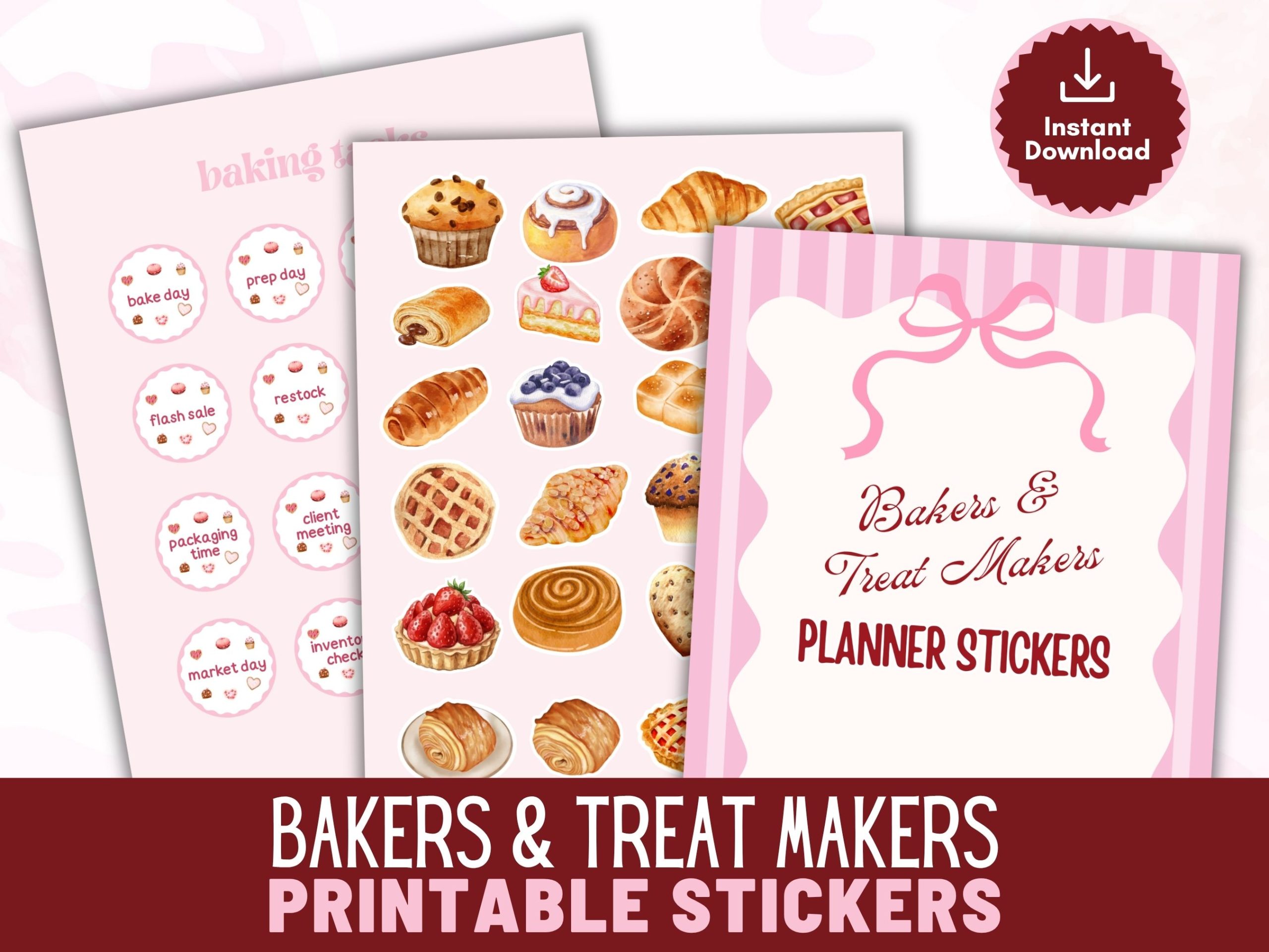 Free Baker And Treat Maker Printable Stickers - Our WabiSabi Life