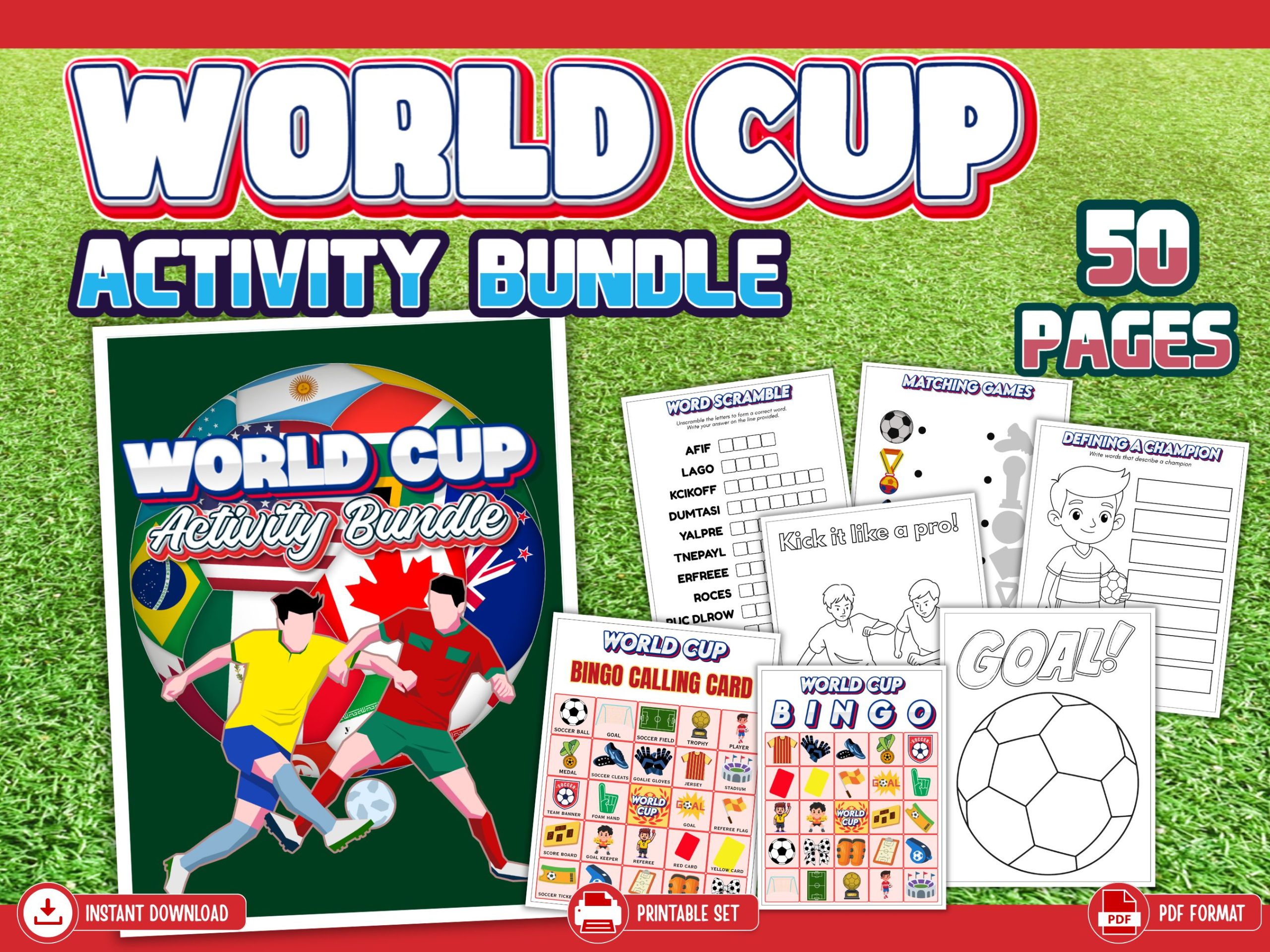 Free World Cup Activity Bundle Printable - Our WabiSabi Life