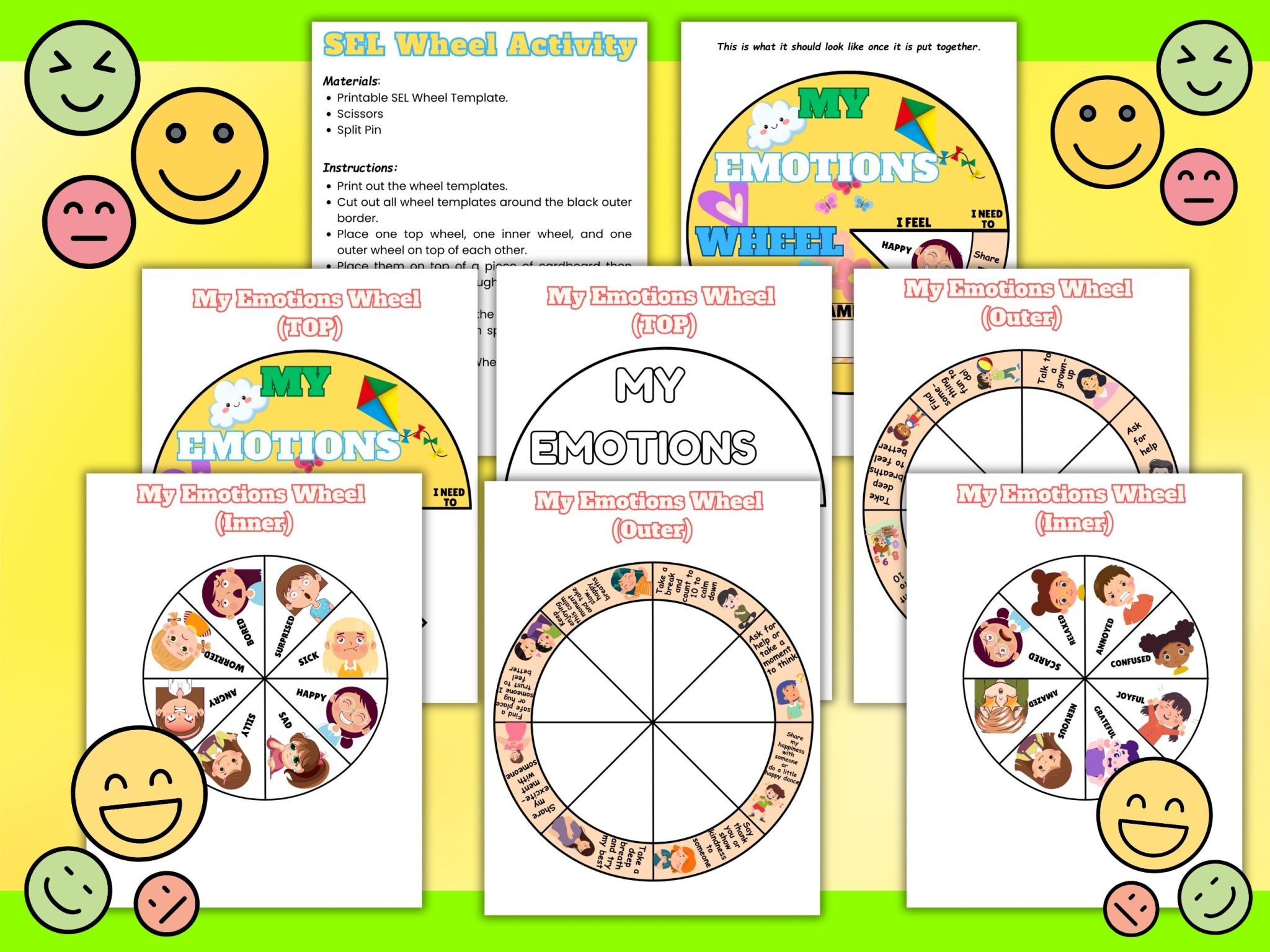 Free SEL Wheel Activity Printable - Our WabiSabi Life