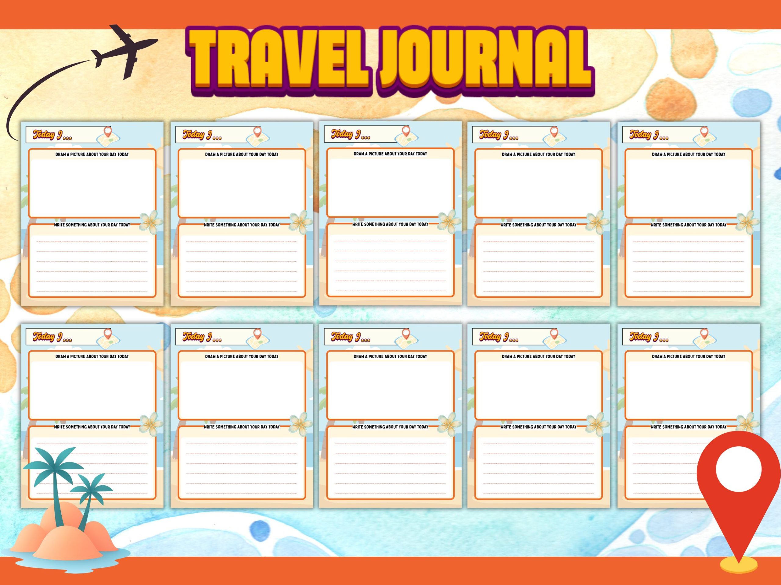 Free Summer Travel Journal Printable - Our WabiSabi Life