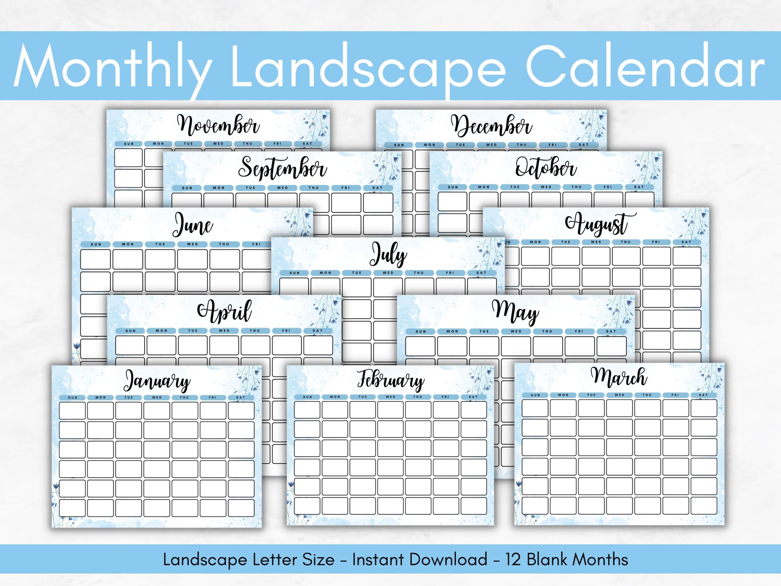 Free Blue Teacher's Planner Journal Printable - Our WabiSabi Life