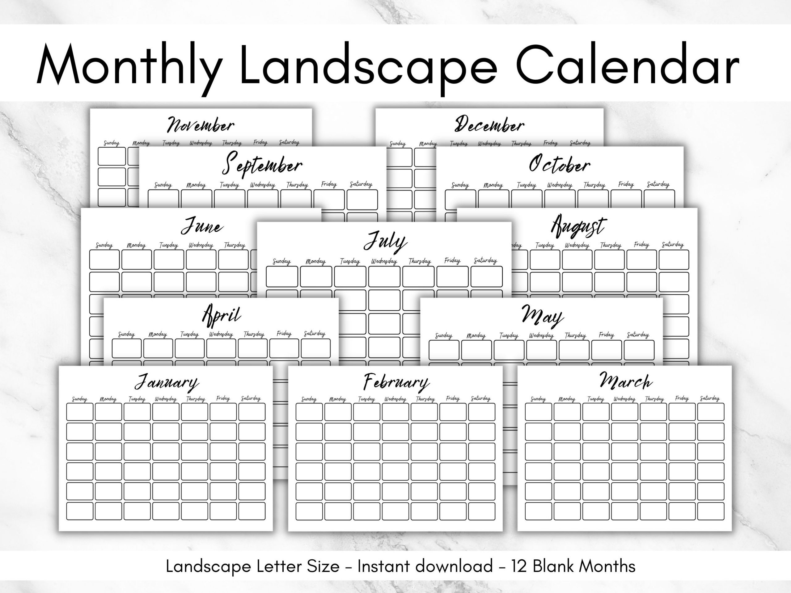 Free Plain Black And White Teacher Planner Journal Printable - Our ...