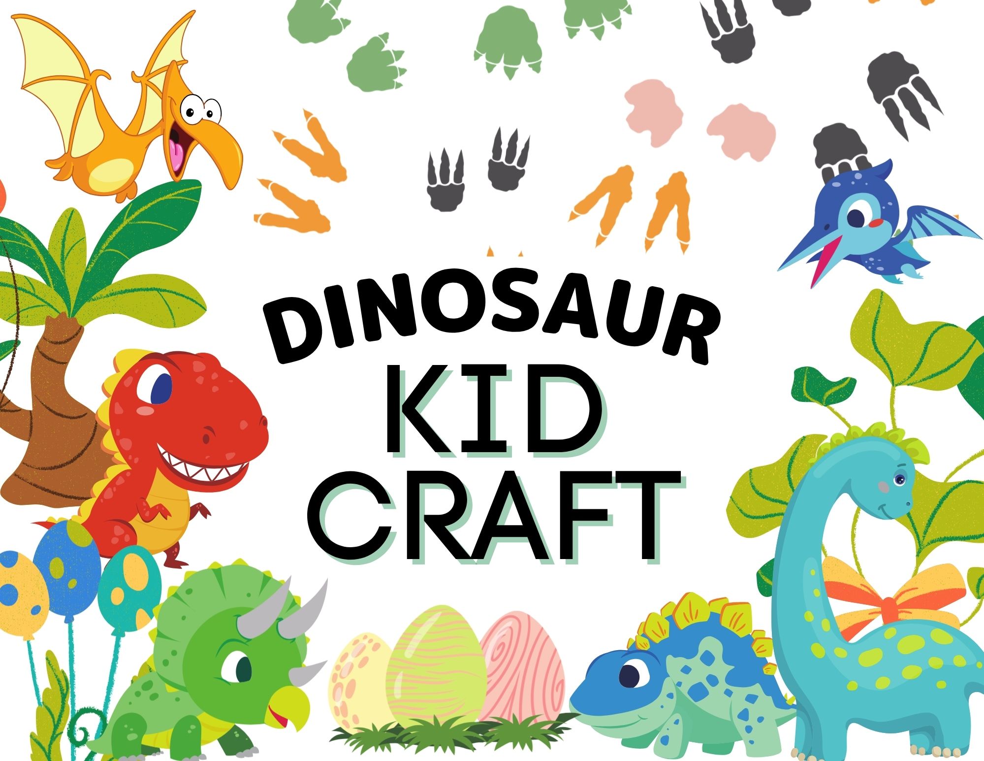 Free Dinosaur Kid Craft Bundle Printable - Our WabiSabi Life