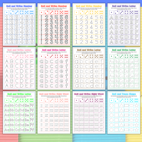 Make Learning Fun with Roll and Write Worksheets - Our WabiSabi Life