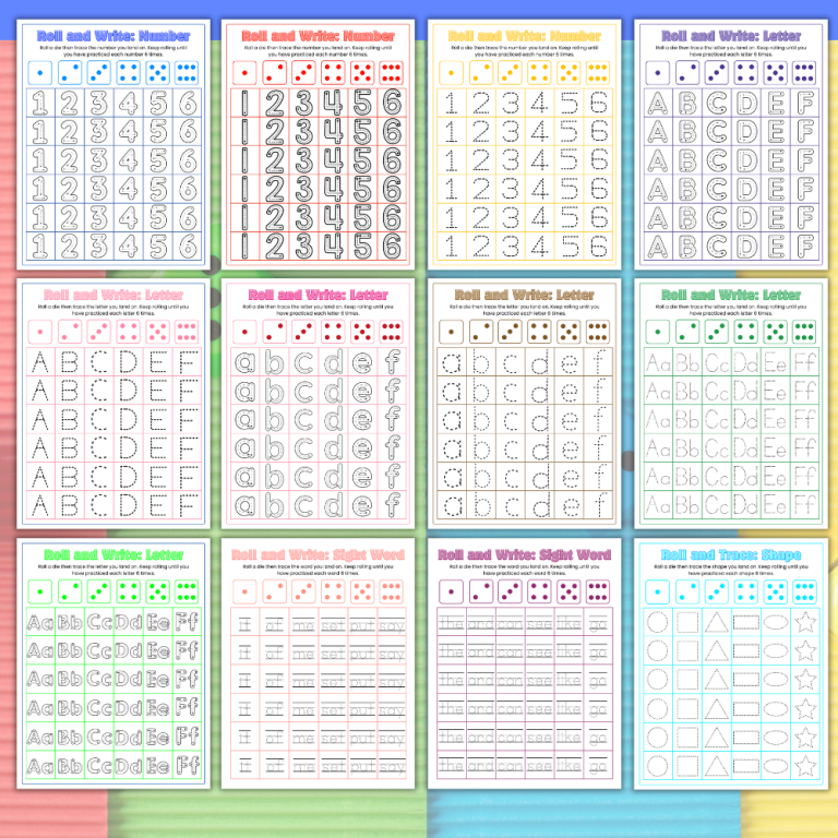 Make Learning Fun with Roll and Write Worksheets - Our WabiSabi Life
